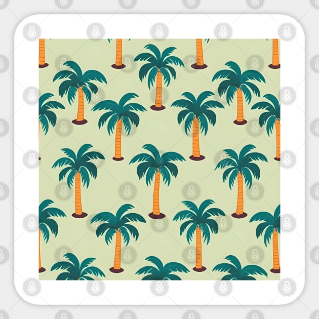 Cute Coconut Tree - Coconut Tree - Sticker | TeePublic