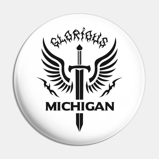 Glorious Michigan - Michigan State - Pin | TeePublic