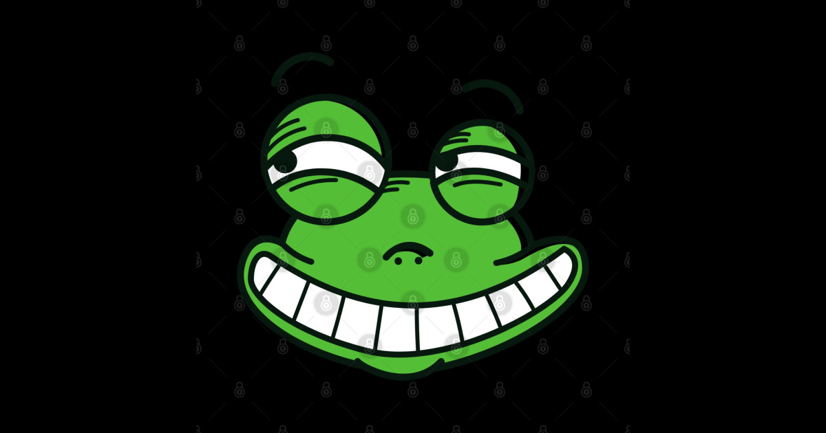 Funny Frog Face - Funny - Sticker | TeePublic