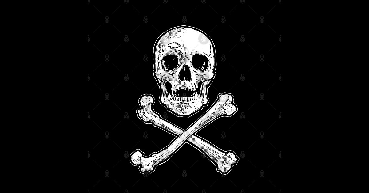 Skull and Bones - Jolly Roger, Skeleton, Anatomy, Pirates, Halloween ...