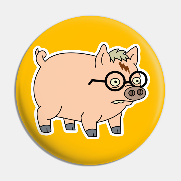 Harry Plopper - Pig - Pin | TeePublic