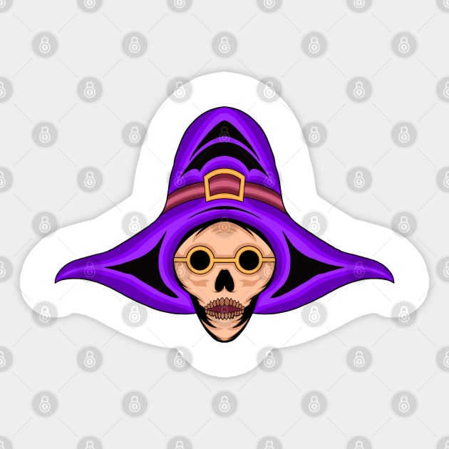 Purple Hat Grim Reaper - Purple Hat Grim Reaper - Sticker | TeePublic