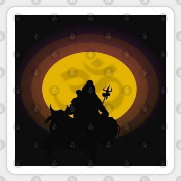 The Divine Mahadev paint art - Lord Shiva - Sticker | TeePublic