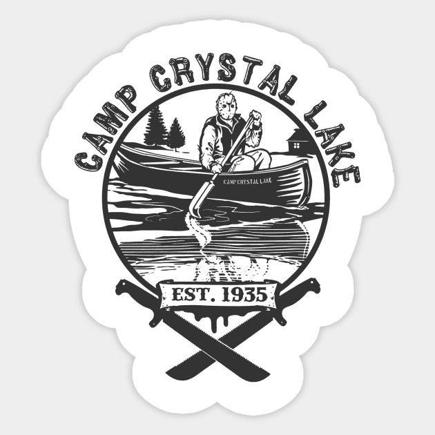 Camp Crystal Lake - Vintage - Sticker | TeePublic