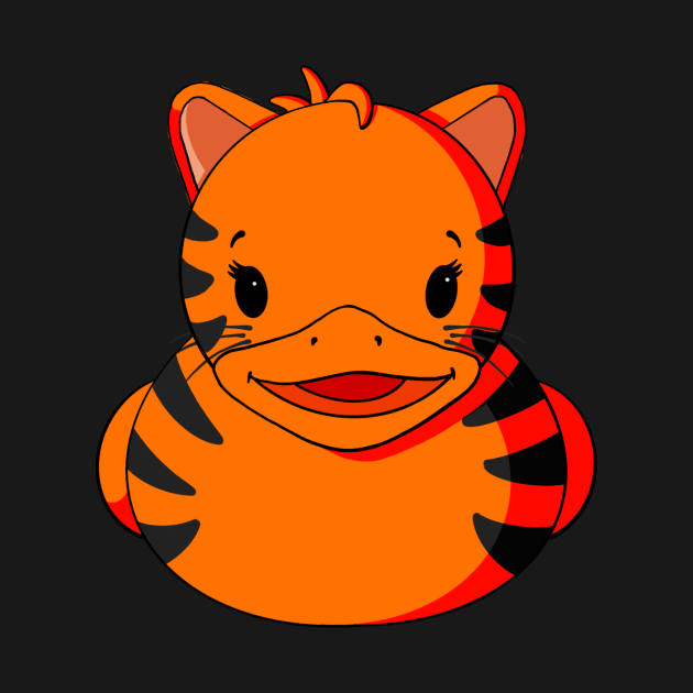 Tiger Rubber Duck - Rubber Duckie - T-Shirt | TeePublic