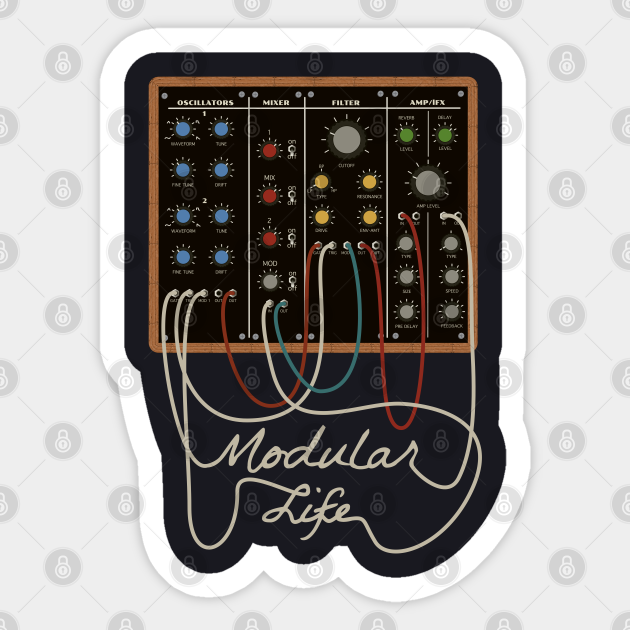Modular Synthesizer - Modular Synthesizer - Sticker | TeePublic