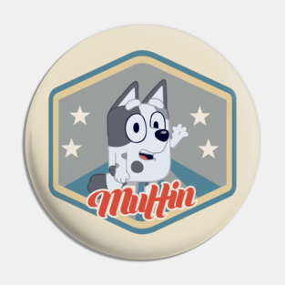 Muffin Bluey Rabies Pins and Buttons | TeePublic