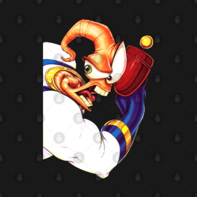 Portrait of an Earthworm - Earthworm Jim - T-Shirt sold by ...