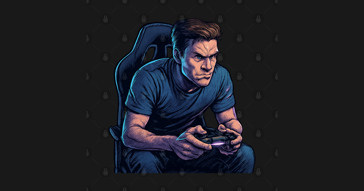 Lean Forward Meme – Gamer in Full Focus Mode - Gamer Meme - T-Shirt ...
