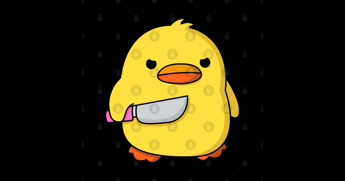 Cute duck with knife – funny angry duck meme - Duck With Knife ...