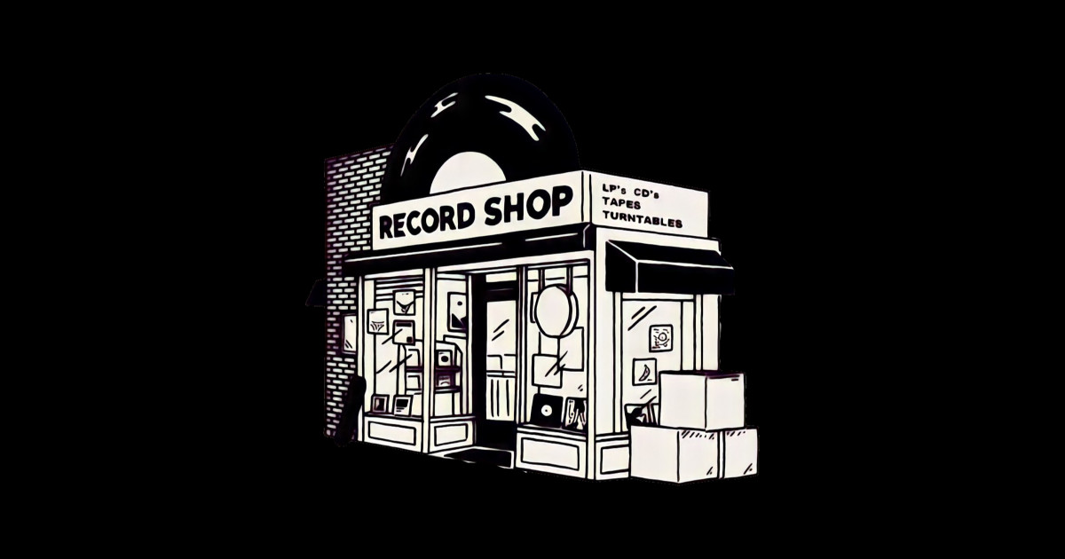 Record shop - Music - Sticker | TeePublic