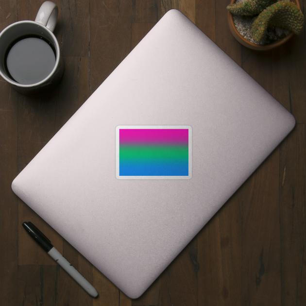 Polysexual Pride Flag Gradient - Flag - Sticker | TeePublic