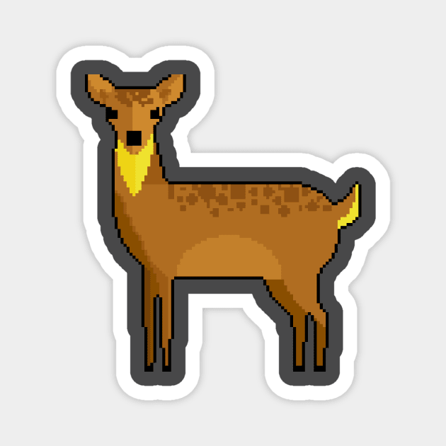 Majestic Antlers: Pixel Art Deer Design for Fashionable Attire - Pixel ...