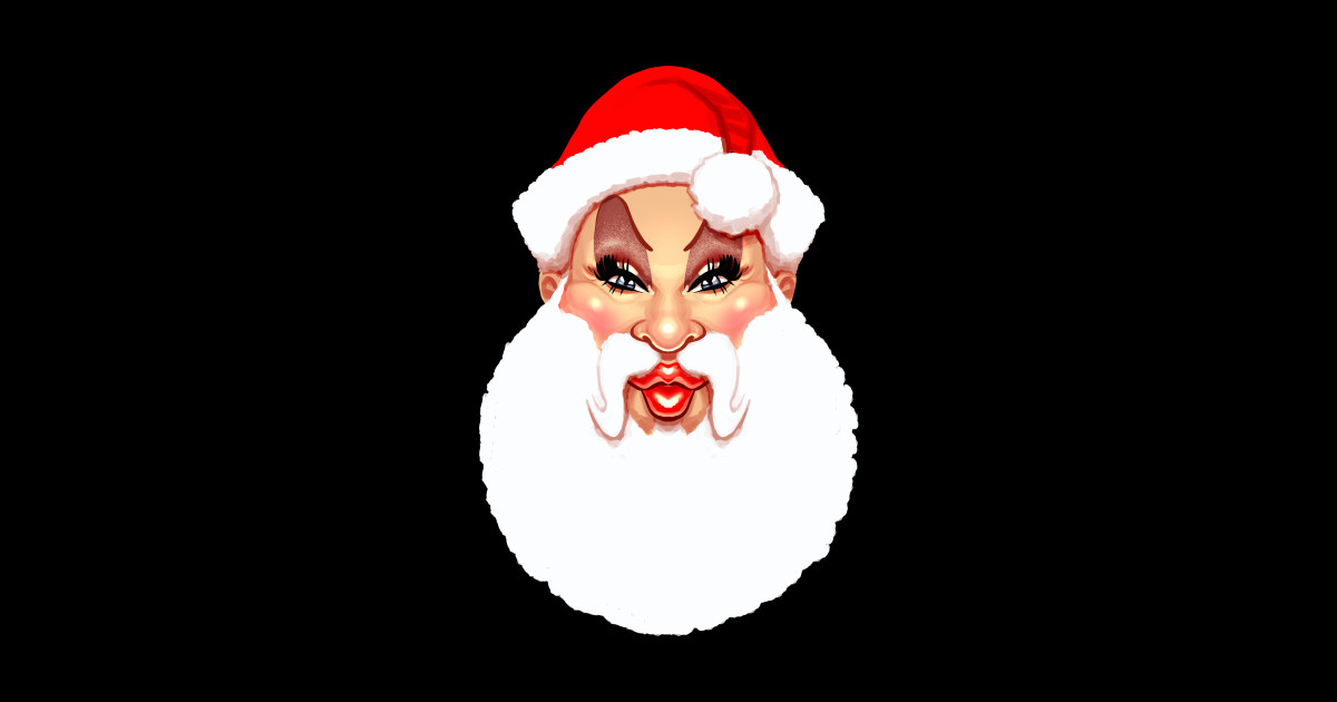 Drag Santa - Santa - Sticker | TeePublic