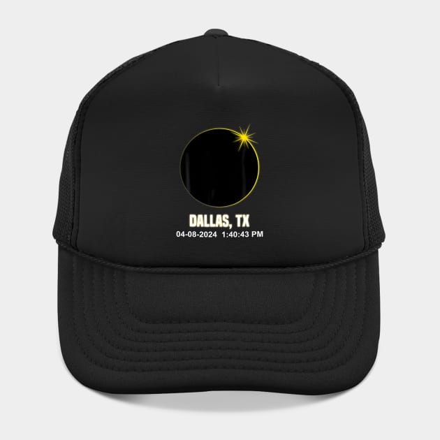 Total Solar Eclipse Dallas 2024 Time Texas Eclipse - Time Texas - Hat ...