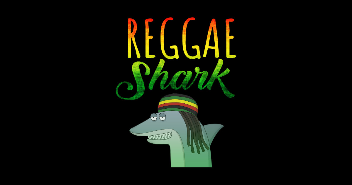 'Reggae Shark' Funny Ocean Animal Gift - Shark - Sticker | TeePublic