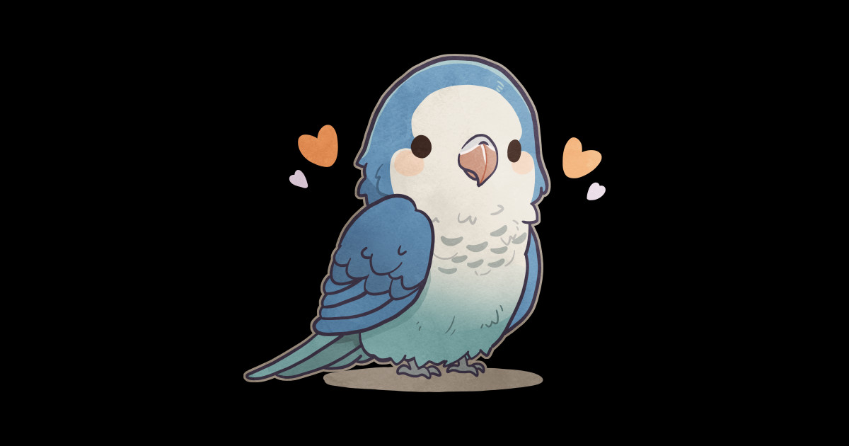 Blue Quaker Parrot - Quaker - Sticker | TeePublic