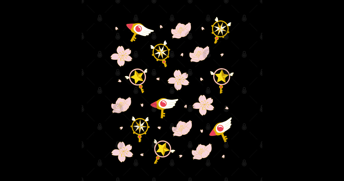 Sakura Staff pattern - Cardcaptor Sakura - Sticker | TeePublic