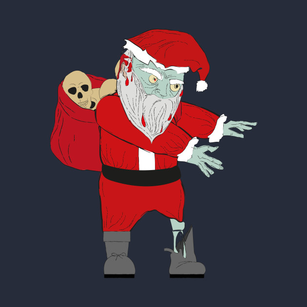 Scary Funny Dabbing Zombie Santa Claus Halloween Christmas Gift - Ugly ...