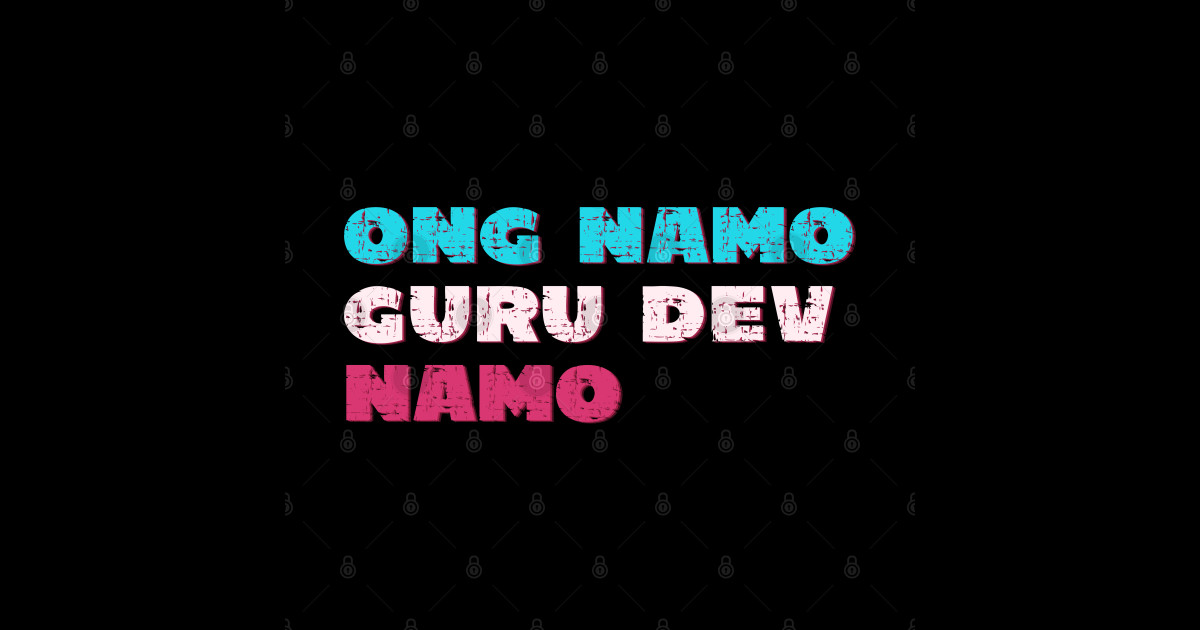 Ong namo guru dev namo - Red Yoga - Sticker | TeePublic