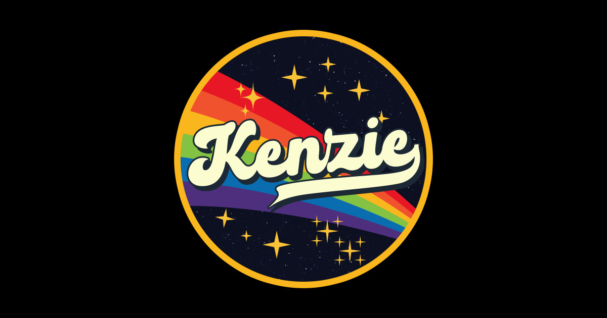 Kenzie // Rainbow In Space Vintage Style - Kenzie - Sticker | TeePublic