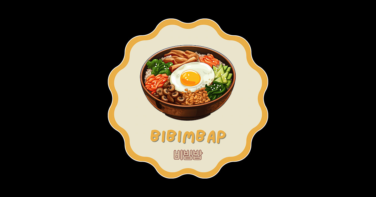 Bibimbap | Korean cuisine | Traditional Food - Bibimbap - Sticker ...