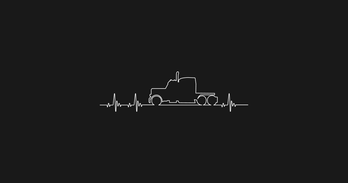 Trucker Pulse Truck Driver Heartbeat - Truck Driver Heartbeat - Magnet ...