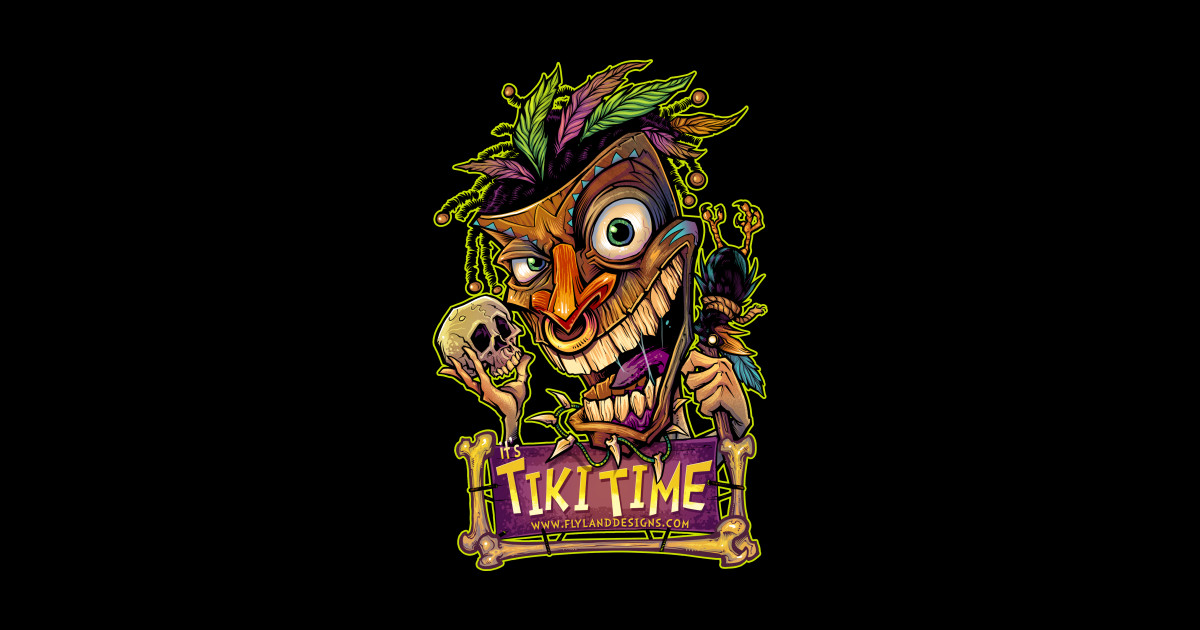 Tiki Time - Tiki - Sticker | TeePublic