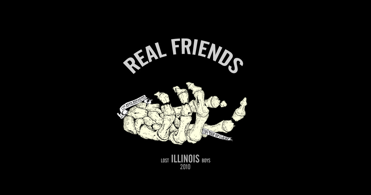 real friends illustration - Real Friends - Sticker | TeePublic