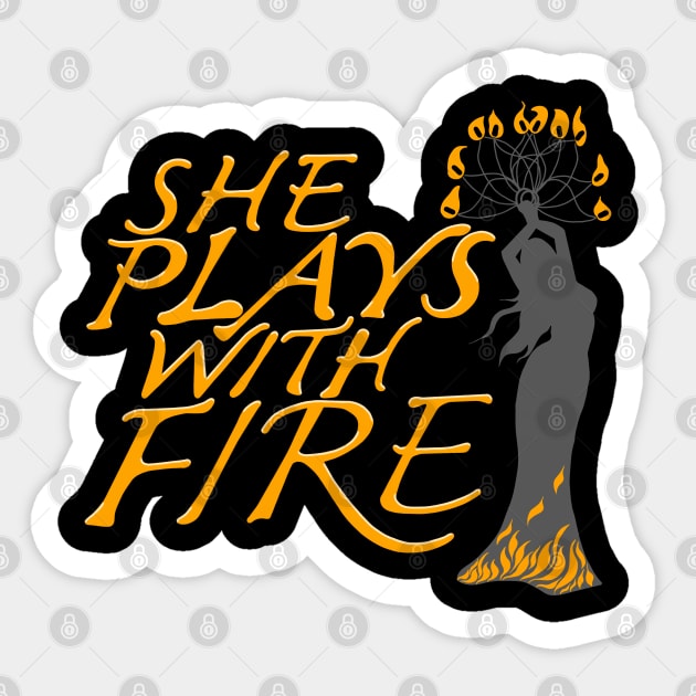 fire dancer sticker
