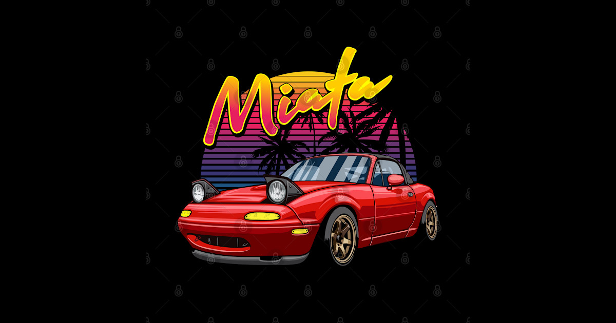 Mazda Miata NX5 Na Red - Miata - Sticker | TeePublic