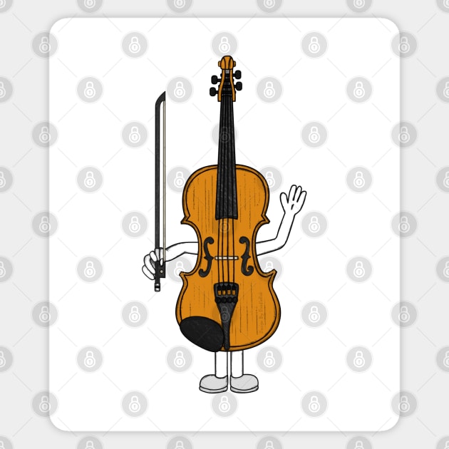 Violin Funny Character, Violinist String Teacher Funny - Violin Funny ...