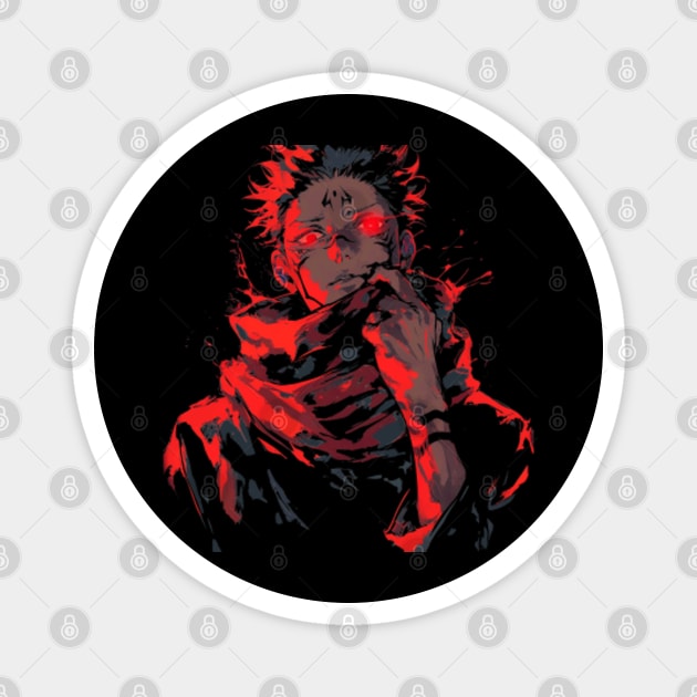 Jujutsu Kaisen Sukuna Red Art - Sukuna Art - Magnet | TeePublic