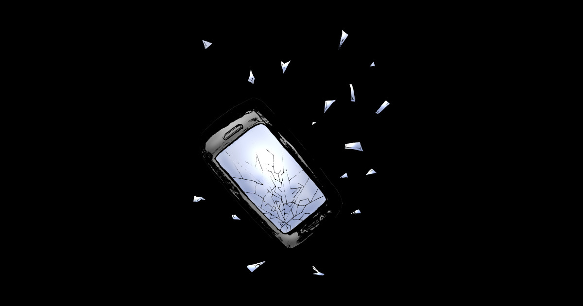 Shattered - Phone - Sticker | TeePublic