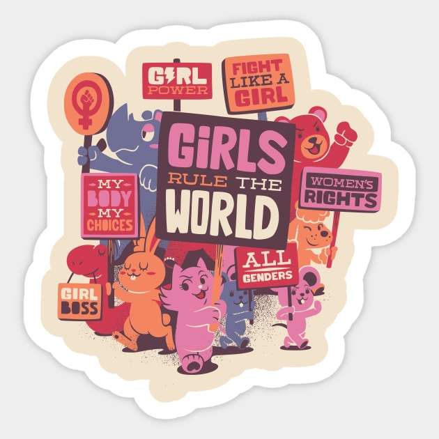Girls Rule The World - Girls Rule - Sticker | TeePublic