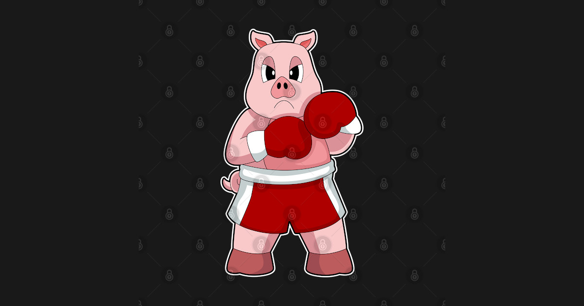 Pig Boxer Boxing gloves Boxing - Boxer - T-Shirt | TeePublic