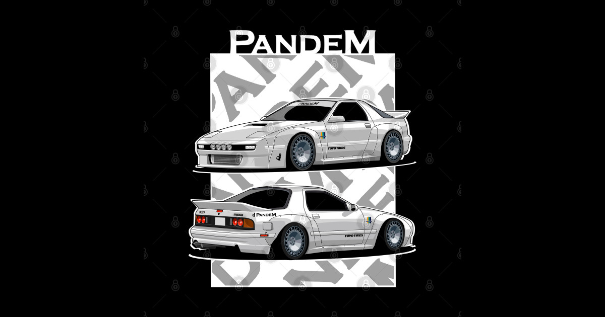 RX-7 FC With Pandem Widebody KIt - Cars Lover - Sticker | TeePublic
