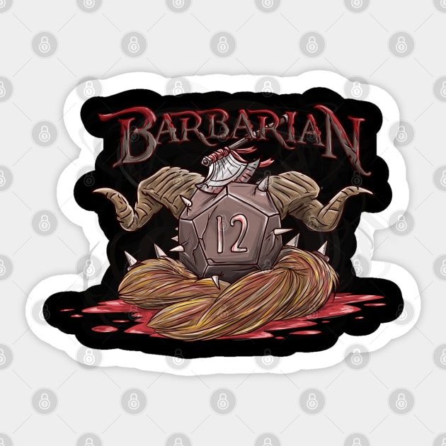 Barbarian D12 Funny Dungeons And Dragons DND D20 Lover - Dungeons And ...
