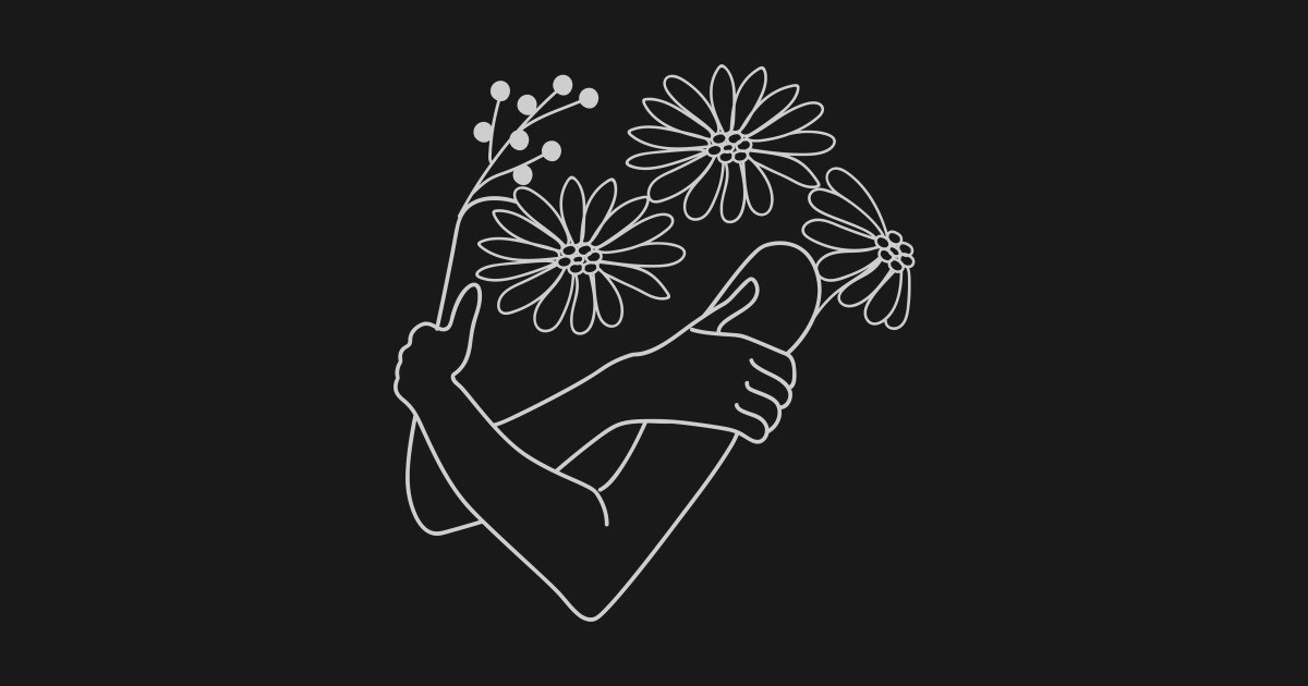 Outline art flower aesthetic - Outline Art - T-Shirt | TeePublic