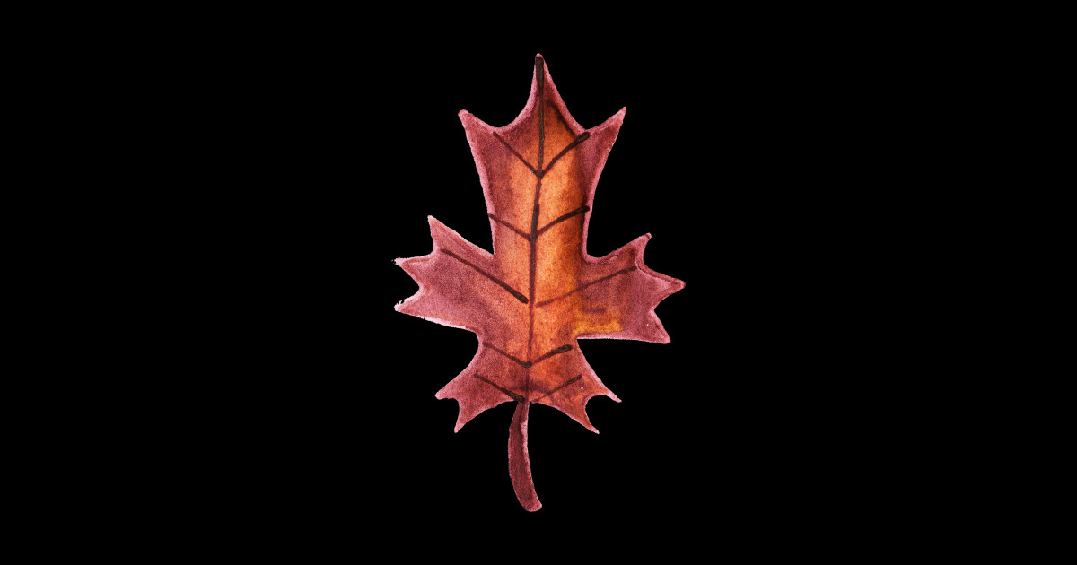 Watercolor Brown Leaf - Leaf - Sticker | TeePublic