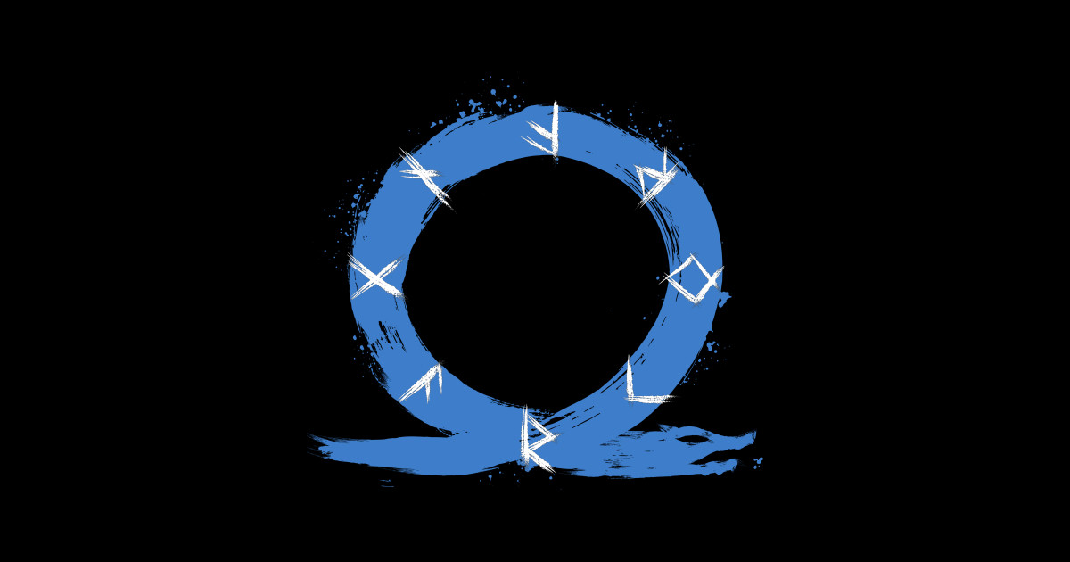 Blue Omega Symbol - God Of War - Posters and Art Prints | TeePublic