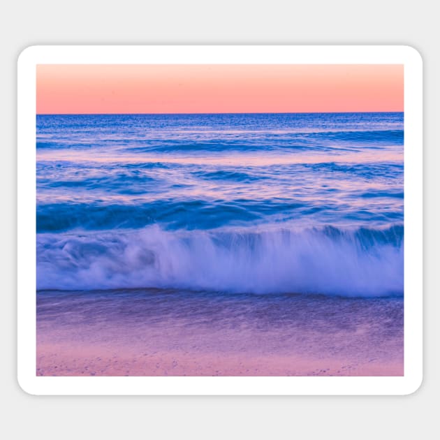 Blue Ocean Waves - Ocean - Sticker | TeePublic