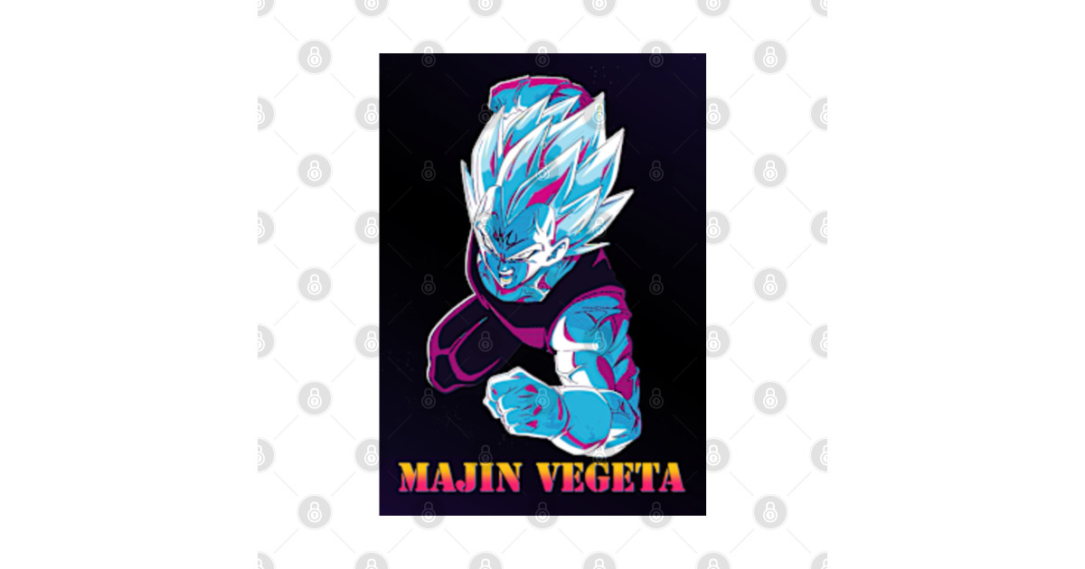 Majin Vegeta Retro 80s - Majin Vegeta - T-Shirt | TeePublic