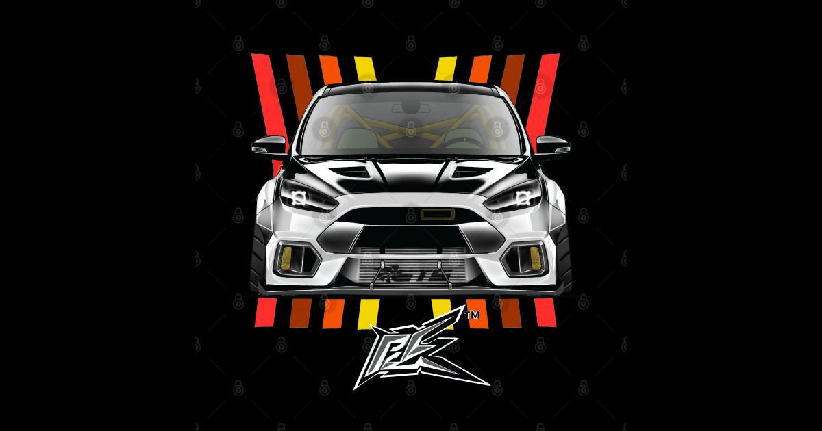 ford focus rs widebody - Ford Focus Rs - Sticker | TeePublic