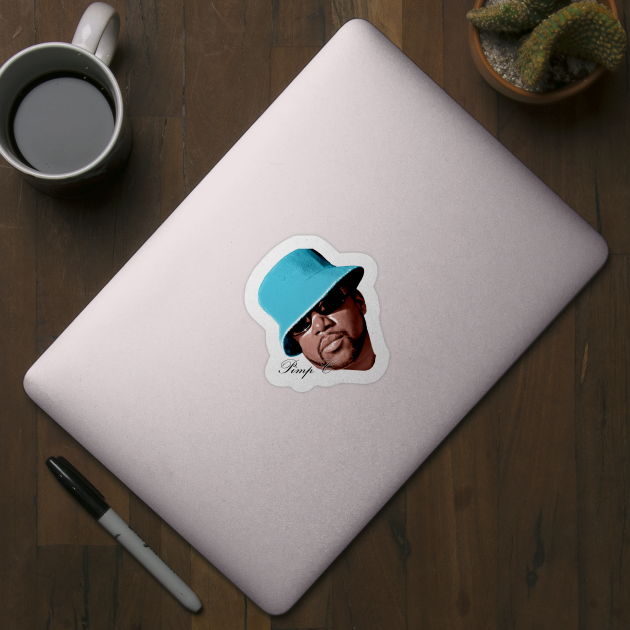 Pimp C Face Retro Bootleg - Pimp C - Sticker | TeePublic