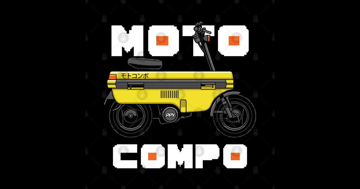 MOTOCOMPO - PAPAYA STREETART - Motocompo - Sticker | TeePublic