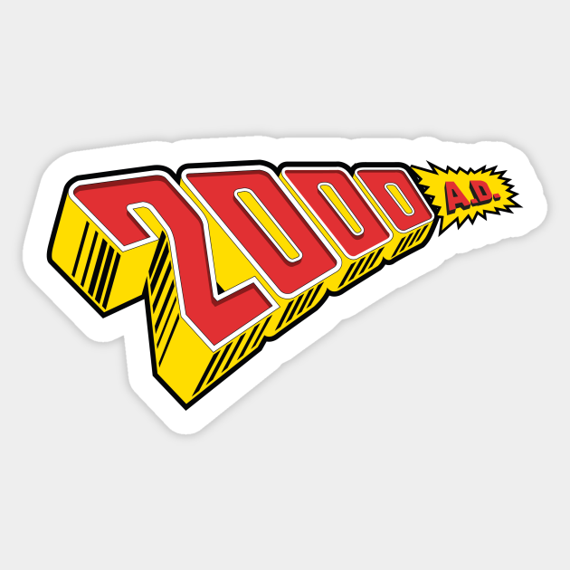 2000AD original logo - 2000ad 1970s - Sticker | TeePublic