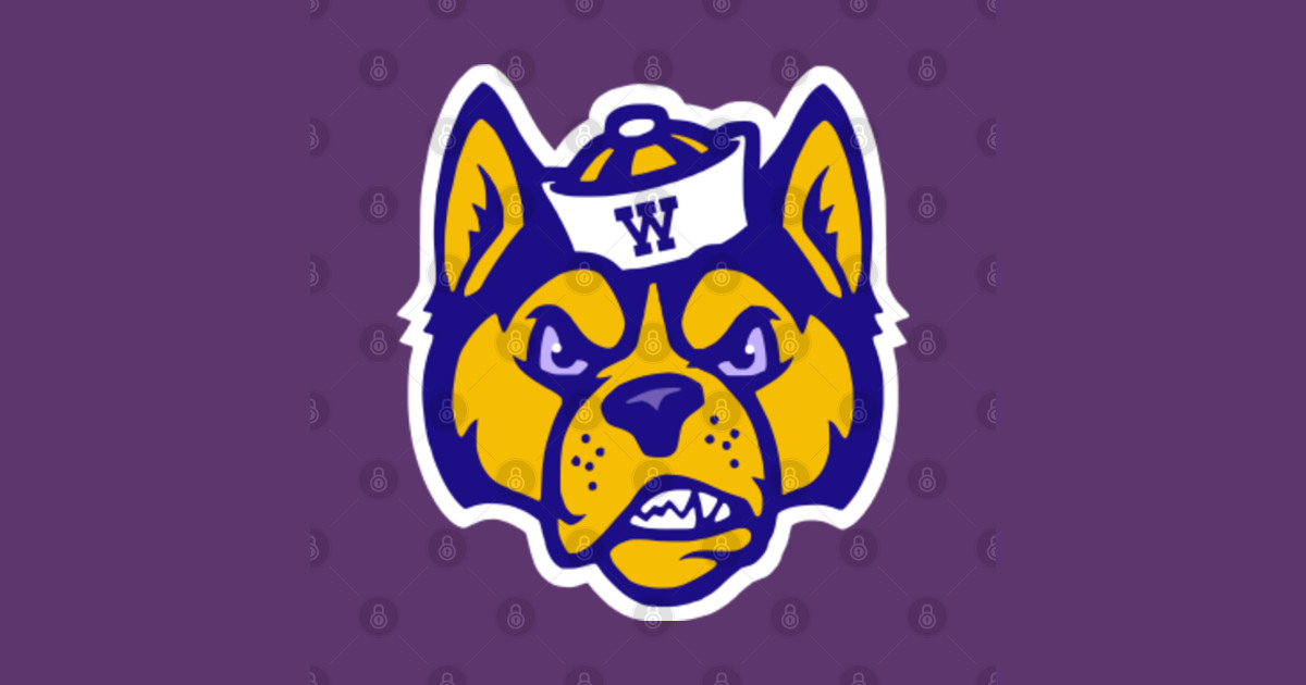 Vintage Style Washington Huskies Mascot 1 - Uw - Long Sleeve T-Shirt ...