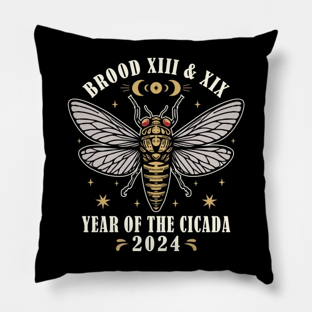 Cicada Double Emergence Year Of The Cicada 2024 - Cicada 2024 - Pillow ...