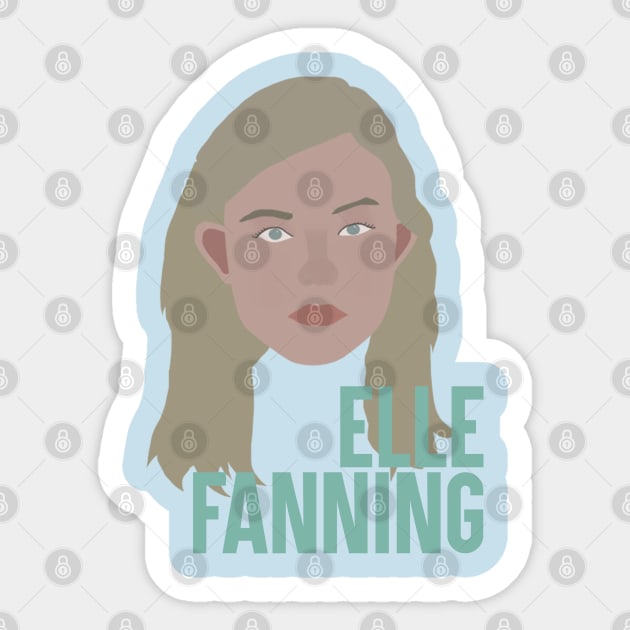 Elle Fanning Head - Elle Fanning - Sticker | TeePublic